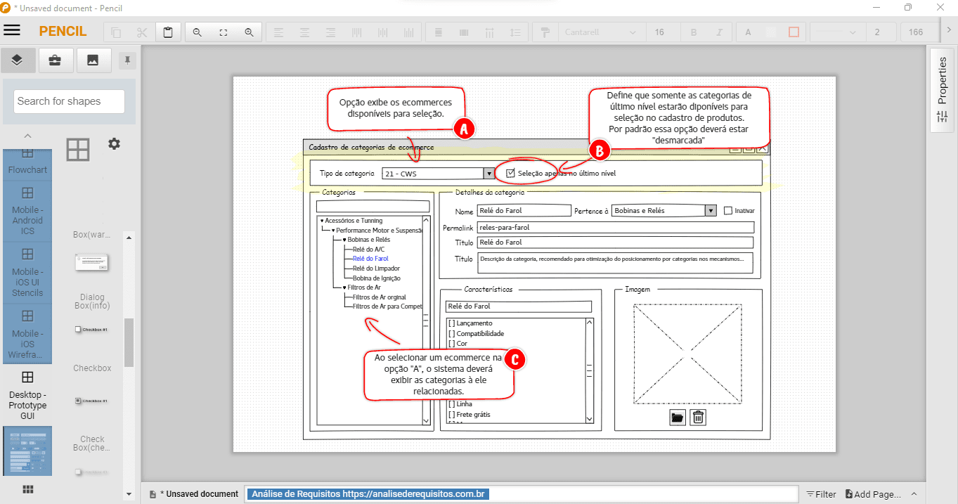 Crie protótipos de interface usando Pencil